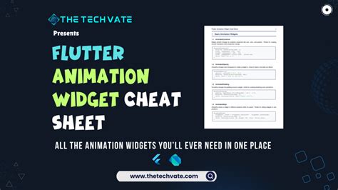 Flutter Animation Widget Cheat Sheet Pdf The Best Guide With 30 Widgets The Tech Vate