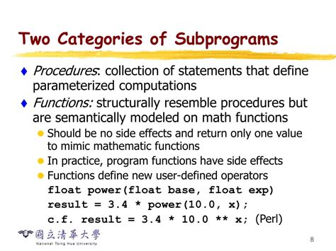 Ppt Cs Programming Languages Subprograms Powerpoint Presentation