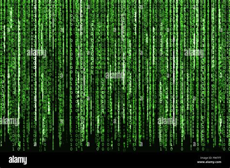 Green Binary Code Stock Photo Alamy