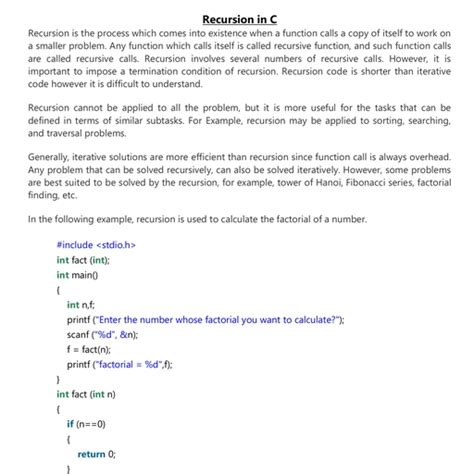 Recursion In Cpdf Computer Science Notes Teachmint