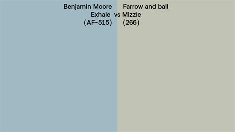 Benjamin Moore Exhale Af 515 Vs Farrow And Ball Mizzle 266 Side By