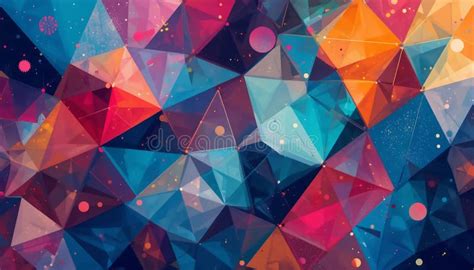 Abstract Geometric Background Colorful Triangles And Polygons Stock Illustration Illustration
