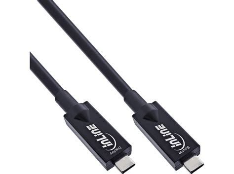 Inline Inline® Usb 32 Gen2 Aoc Kabel Usb C Steckerstecker Schwarz