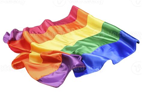 Silk Rainbow Flag Symbolizing Lgbtq Pride Diversity And Inclusion