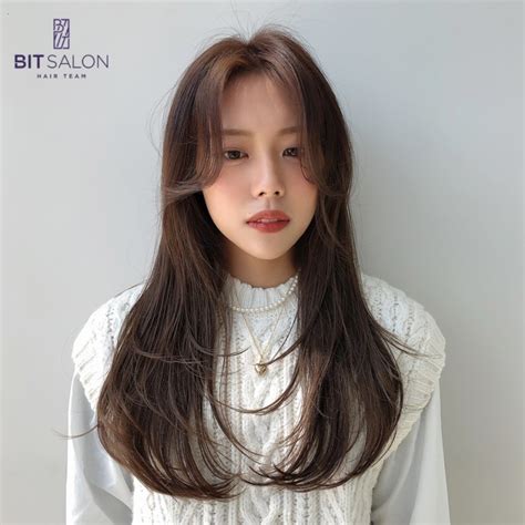 레이어드컷 돋보이는 긴 머리 C컬펌 네이버 블로그