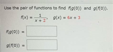 Solved Use The Function Values For Fand G Shown In The Table