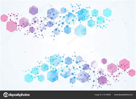 hexagonal abstract background big data visualization global network connection medical