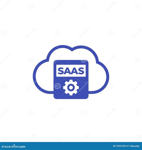 Saas Vector Icon On White Background Flat Vector Saas Icon Symbol Sign
