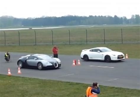 Tuned Nissan Gt R Vs Lightly Tuned Bugatti Veyron Performancedrive