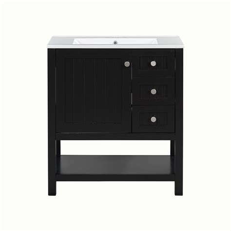 Ebern Designs Transitional Style Bathroom Vanity Cabinet Combo With Ceramic Sink Wayfair
