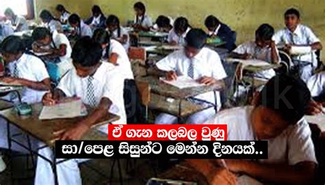 ඒ ගැන කලබල වුණු සා පෙළ සිසුන්ට මෙන්න දිනයක් News Artical Hiru