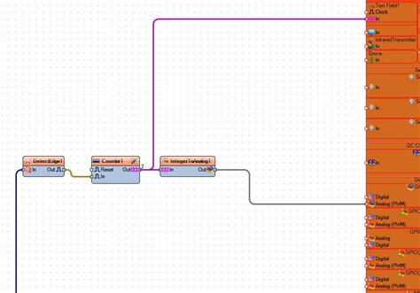 StickC M5Stack Change Brightness Of An LED With A Button Visuino