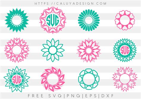 Free Flower Monogram Frame Svg Best Flower Site