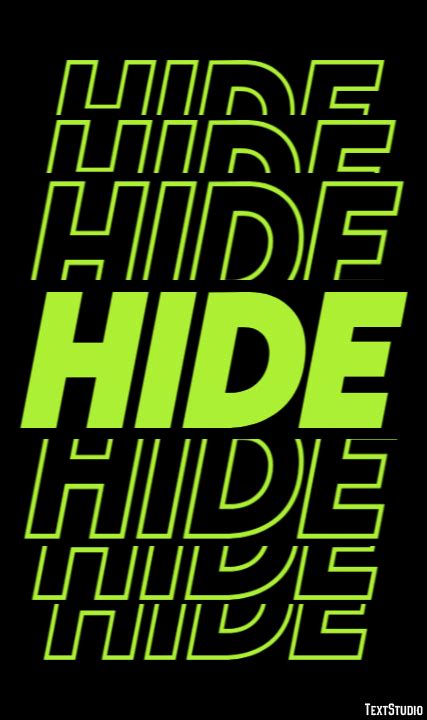 Hide Text Effect And Logo Design Word