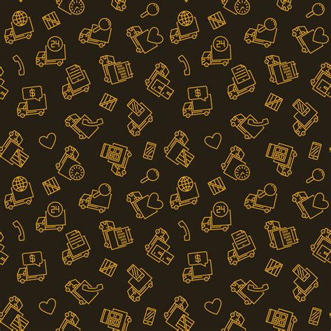 Delivery Truck Simple Vector Thin Line Seamless Pattern 21723620 Vector Art At Vecteezy