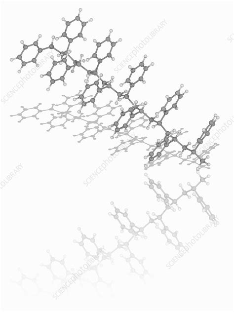 Polystyrene Polymer Chain Stock Image F016 9972 Science Photo Library