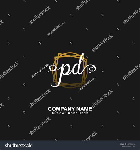 Pd Initial Handwriting Logo Vector Stock Vector Royalty Free 1423050176