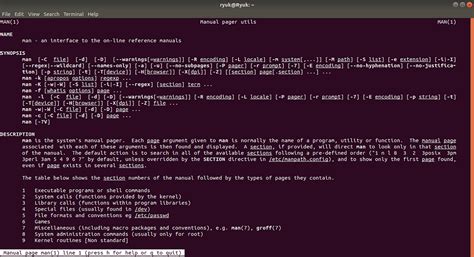 “man” Command On Linux And Other Unix Like Operating By Ryuk Medium