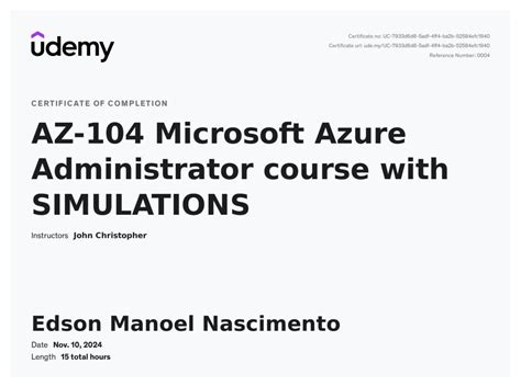 Edson Nascimento On Linkedin Udemy Course Completion Certificate