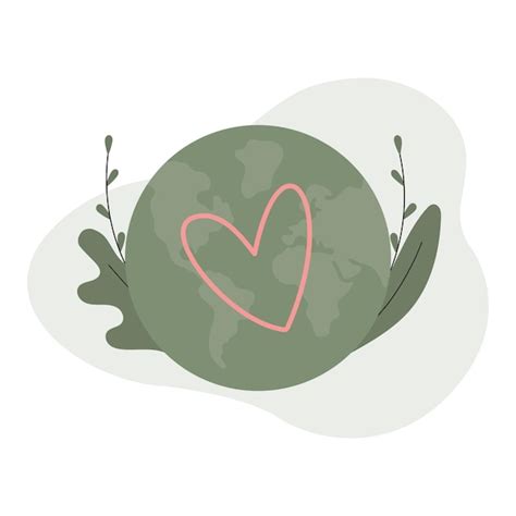 Premium Vector Planet Earth Or World Globe Love Care Planet Concept