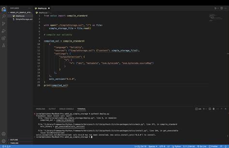 Lesson 4 Error Sayingsolcxexceptionssolcnotinstalled Solc 060 Has
