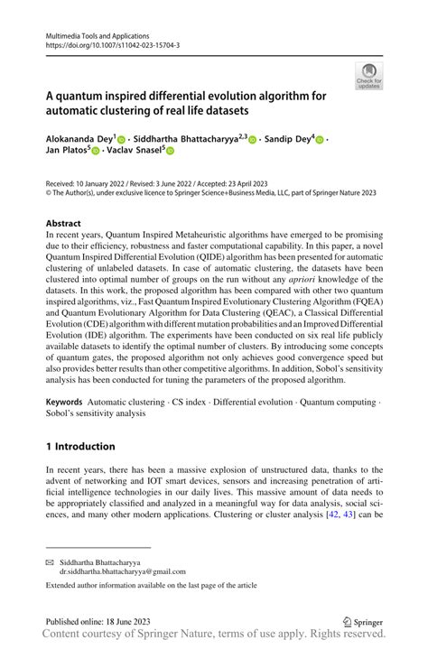 A Quantum Inspired Differential Evolution Algorithm For Automatic