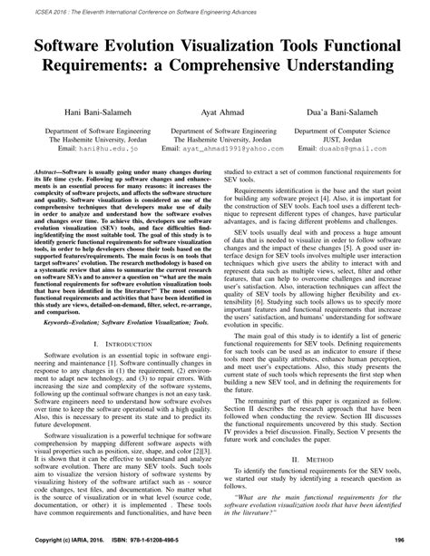 Pdf Software Evolution Visualization Tools Functional Requirements A Comprehensive Understanding