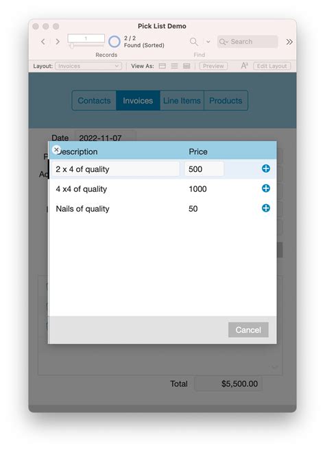 Simple Pick Lists In FileMaker ProHomeBase Software