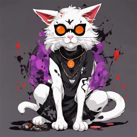 Full Body White Anthro Calico Cat Furryai