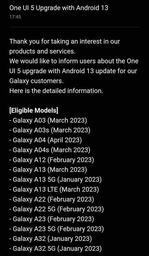 One Ui 5 Upgrade W Android 13 Release Schedule For All Eligible Devices R Oneui