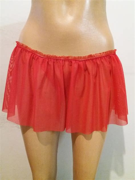 Red Mesh Skirt G String Red G String Panties Red G String Etsy