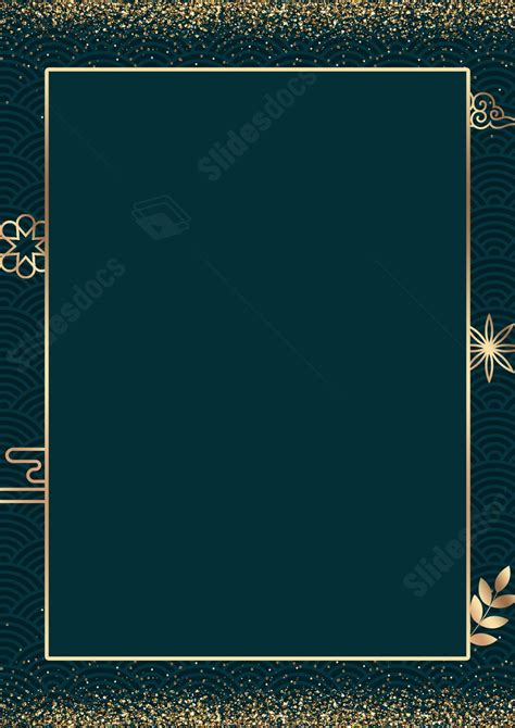 Simple Framed Chinese Style Advertising Poster With A Dark Green Bottom
