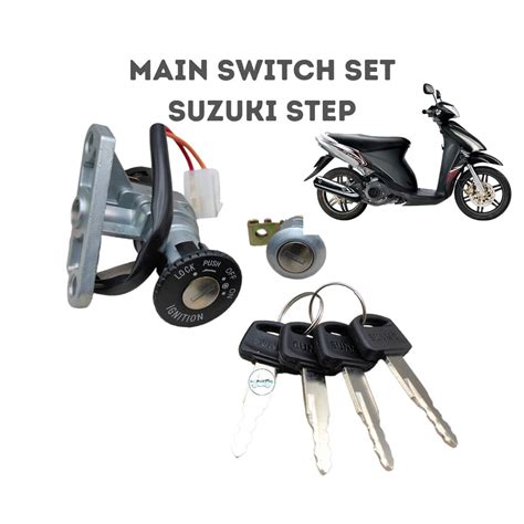 MAIN SWITCH SET MAIN SUIS SET KUNCI MOTOR SET IGNITION SWITCH SET MOTOR KEY SET SUZUKI STEP