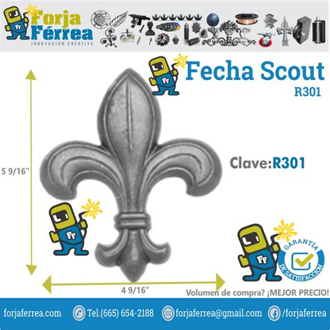 Adorno Flecha Scout Flor De Liz R301 Forja Férrea Tienda