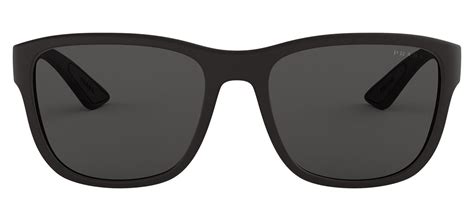 Prada Linea Rossa Ps01us Sunglasses Black Rubber Grey Tortoiseblack