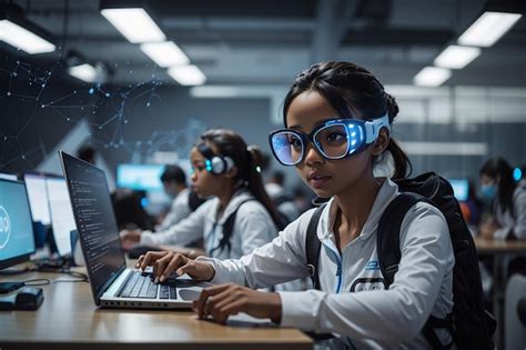 Premium Ai Image Coding For A Sustainable Future Futuristic Programming Classes With A Purpose