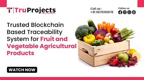 Trusted Blockchain Based Traceability System For Fruit And Vegetable Agricultural Products Youtube