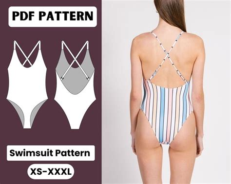 One Piece Swimsuit Swimsuit Pattern Pdf Sewing Pattern Etsy