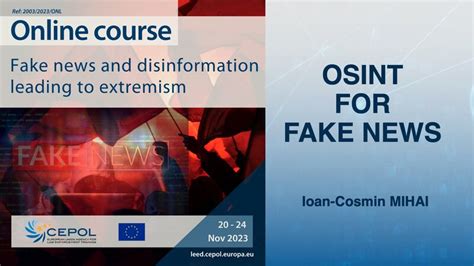 Ioan Cosmin Mihai On Linkedin Osint Opensourceintelligence Fakenews