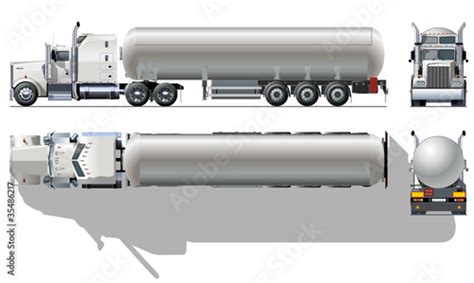 Vector Detailed Tanker Truck Stock Vector Adobe Stock