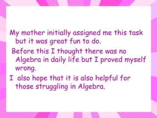 Algebra Ppt