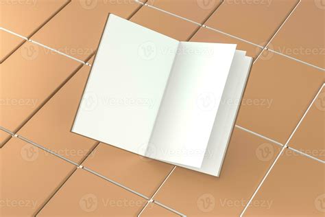 The Brown Blank Opening Notebook Background D Rendering