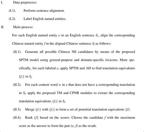 The Process Of Aligning Bilingual Nes In Parallel Corpora Download