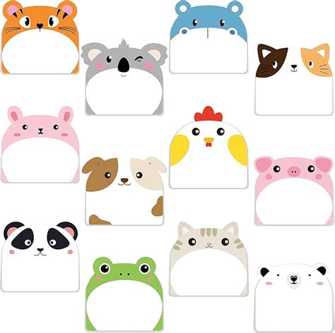 Pack Of 24 Sticky Notes Kawaii School Items Small Self Adhesive Notes