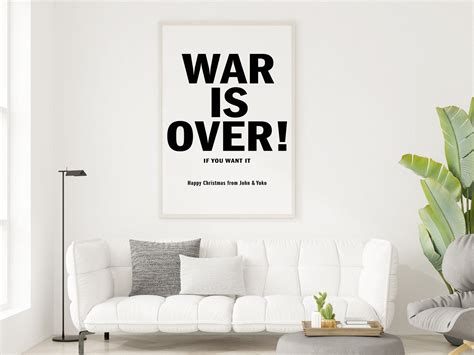 John Lennon Quote John Lennon Print War Is Over If You Want It Type