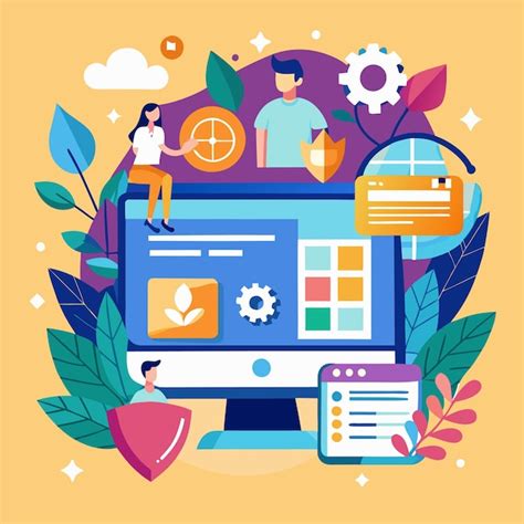 Digital Marketing Vector Illustration Data Analysis And Web Management Premium Ai Generated Vector