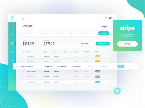 Invoice List Web App Design Ui Design Dashboard Software Ui Design