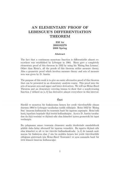An Elementary Proof Of Lebesgues Differentiation Theorem