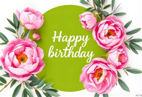 Элегантное письмо с поздравлениями с днем рождения с цветами Премиум Ai сгенерированное