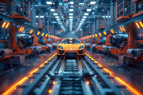 Premium Photo Automated Robotic Assembly Line For The Production Of